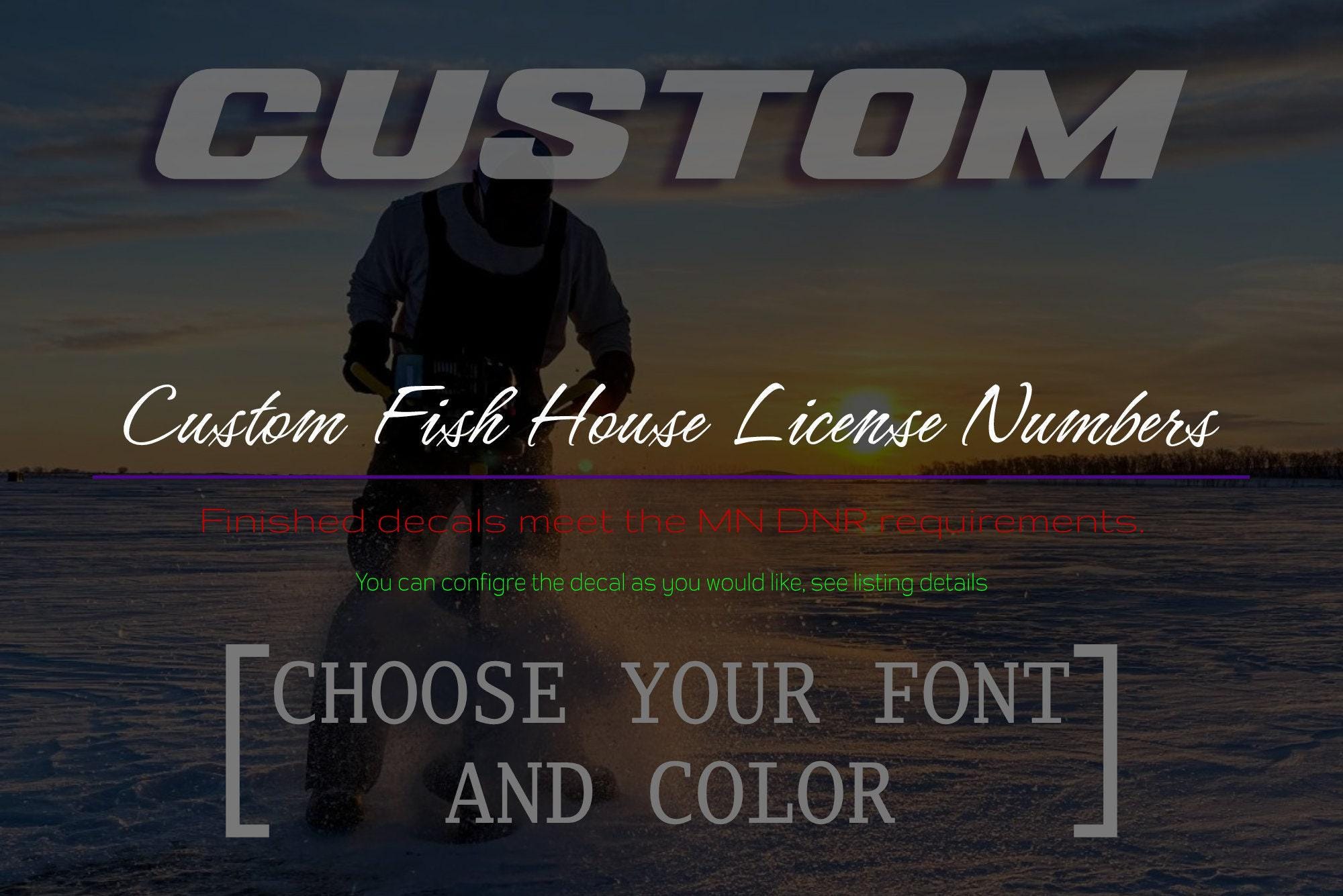 MN Fish House License Numbers - Etsy
