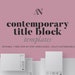 Contemporary Interior Design Title Block Templates - A2 / A3 / A4 + 8 ...