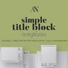 Bluebeam REVU Drawing Title Block Template Bundle | Metric + Imperial ...