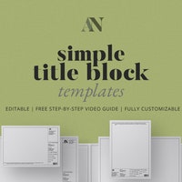 Bluebeam REVU Drawing Title Block Template Bundle | Metric + Imperial ...