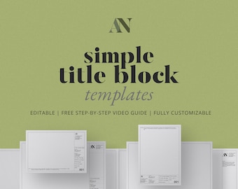 Contemporary Interior Design Title Block Templates - A2 / A3 / A4 + 8 ...