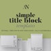 Simple Interior Design Title Block Templates - A2 / A3 / A4 + 8.5x11 ...