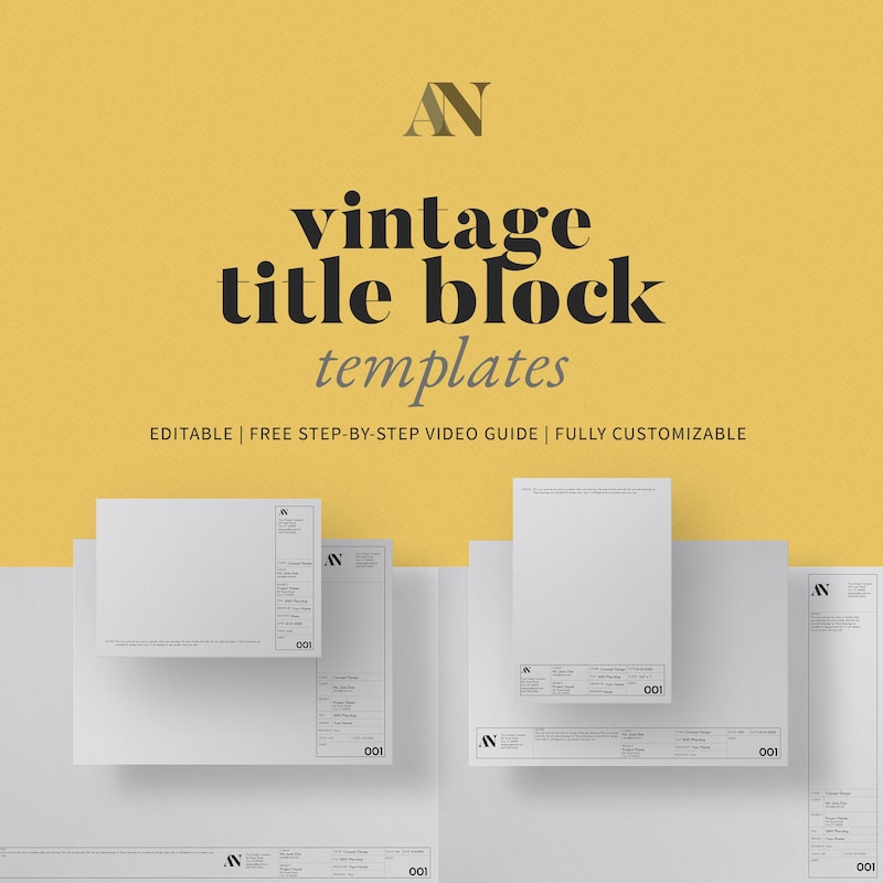 Interior Design Title Block - Etsy
