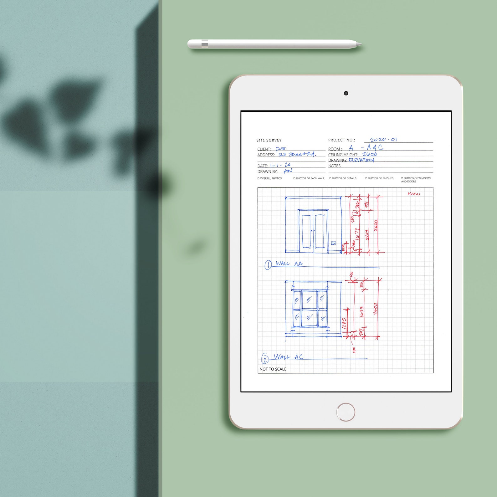 Site Survey Template - Printable for Interior Designers - Etsy