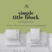 Title Block Templates Bundle for Interior Designers - Etsy