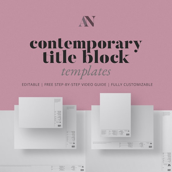 Modèles de blocs de titre de design dintérieur contemporain | Etsy