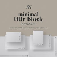 Editable Architectural Title Block Template: DWG CAD Layouts - Etsy