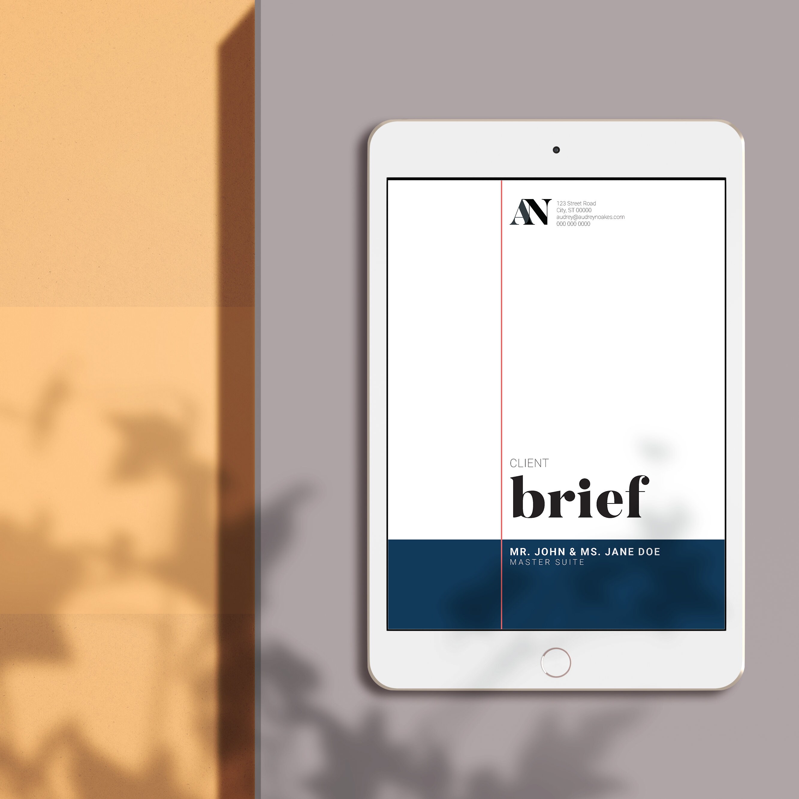 Client Brief Template for Interior Design - Etsy