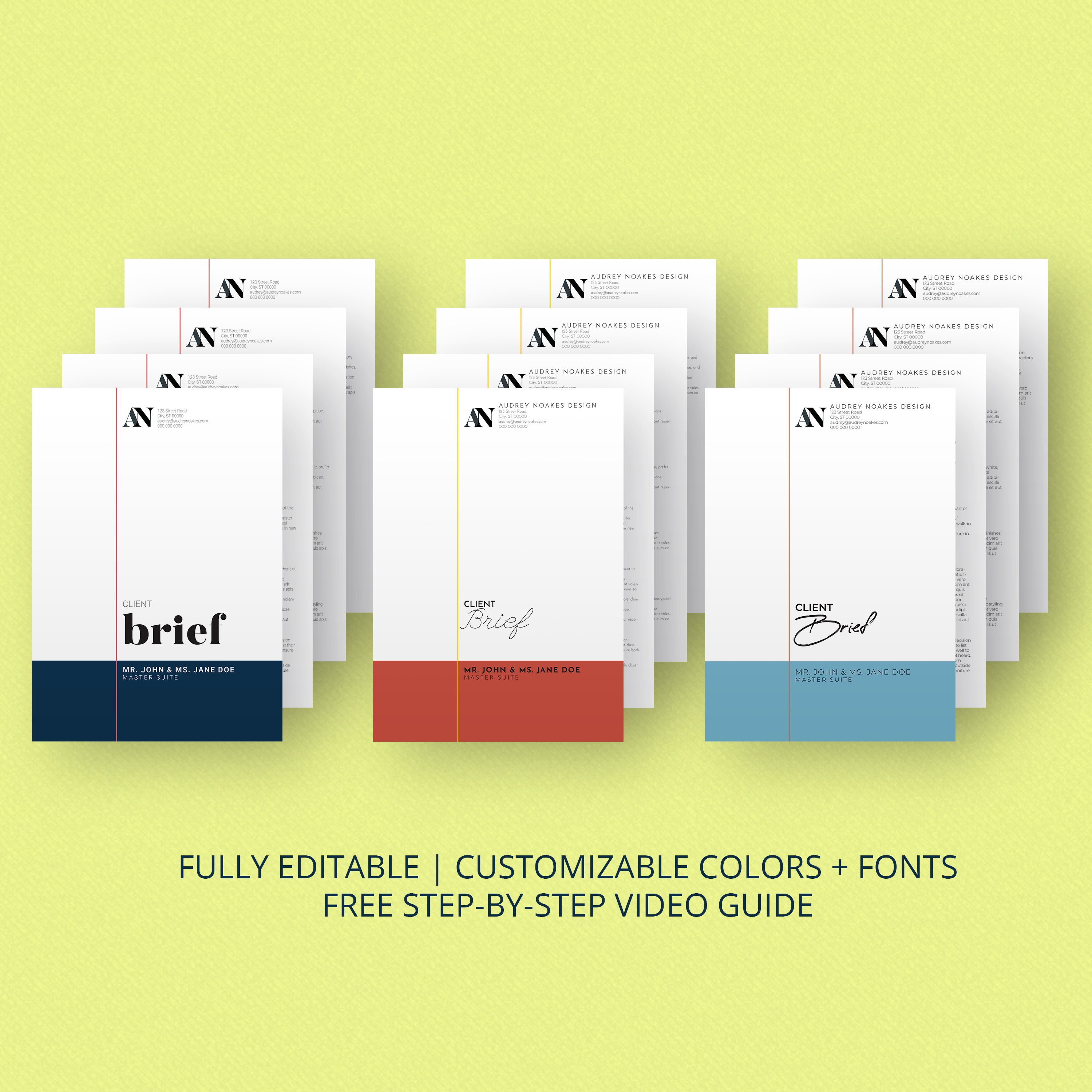 Client Brief Template for Interior Design - Etsy