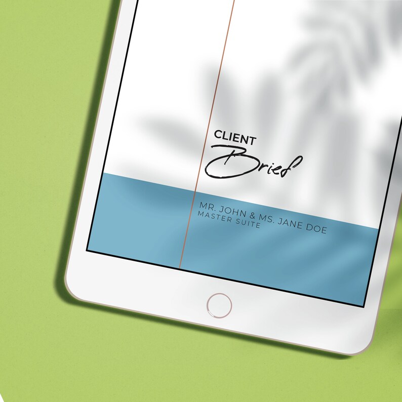 Client Brief Template for Interior Design - Etsy