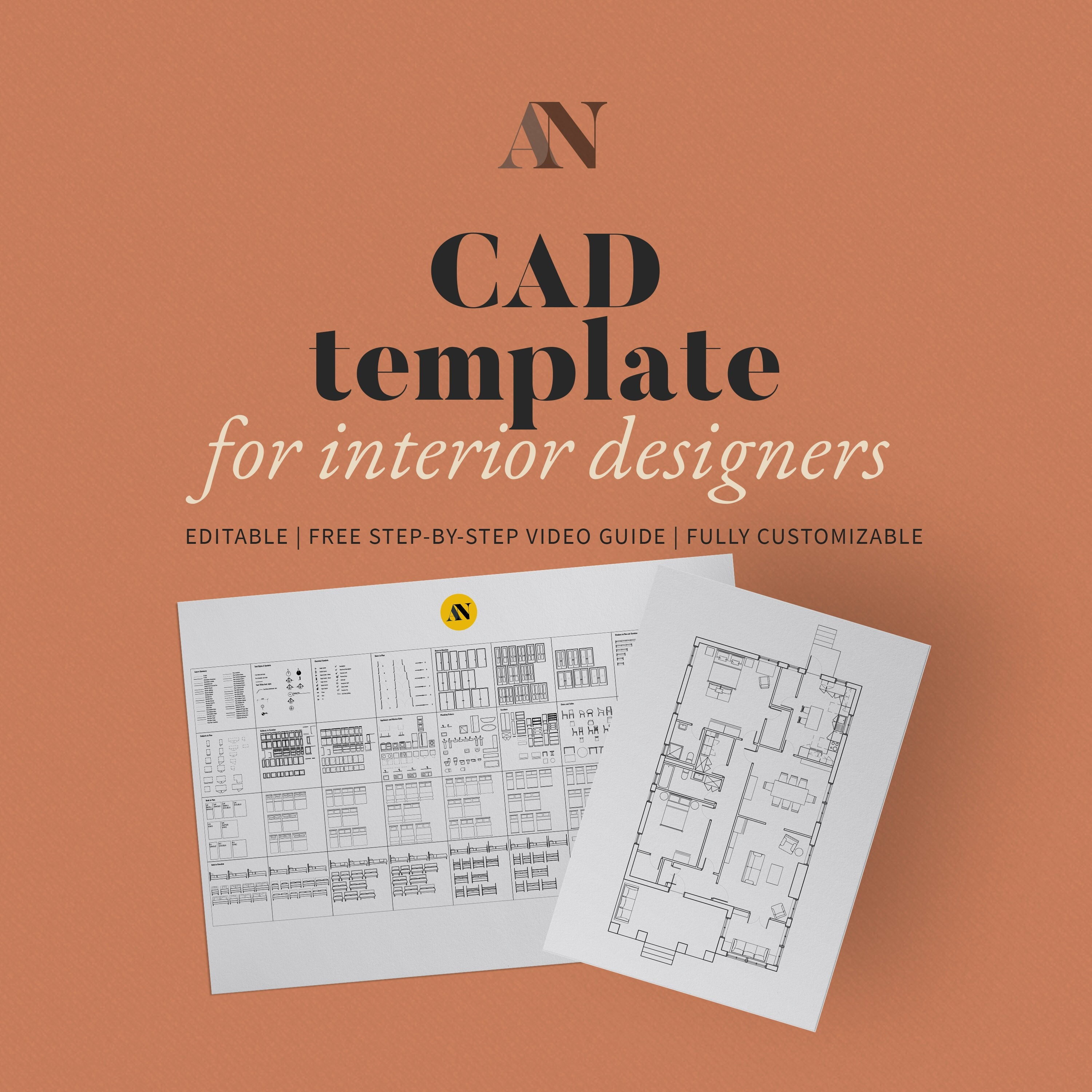 CAD Template for Interior Designers - Etsy