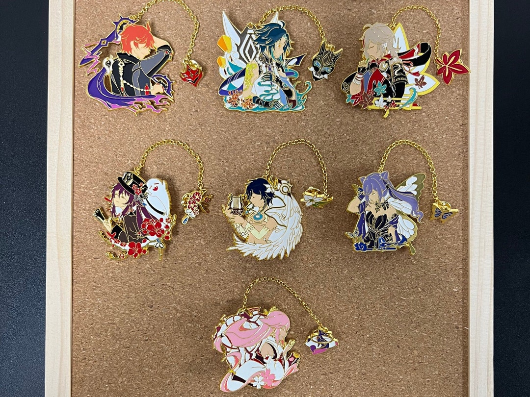 Genshin Deluxe Pin Genshin Game Pin Anime Character Pin Video Game Pin Hu Tao Xiao Tartaglia