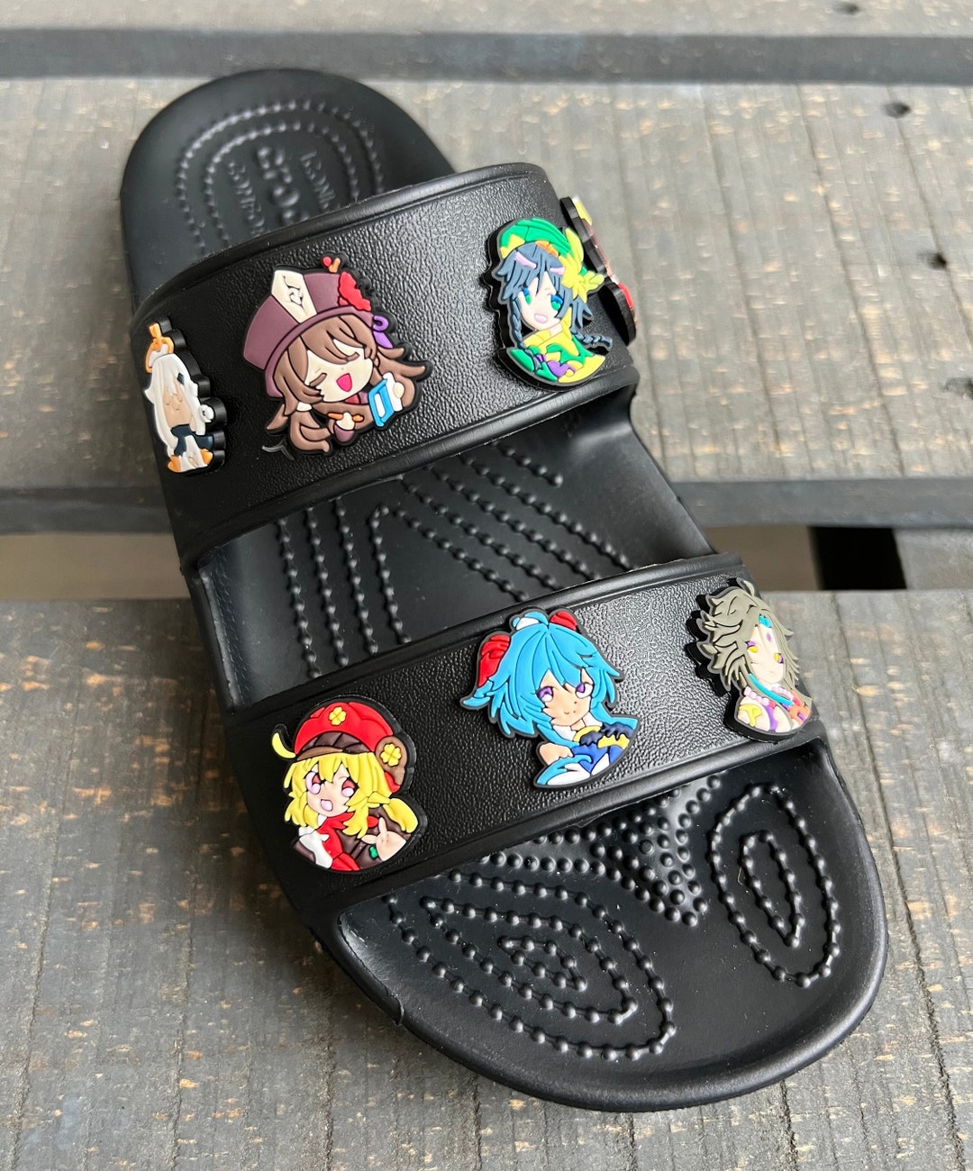 Genshin Impact Croc Charm Video Game Charm Genshin Jibb Hu Tao Venti ...