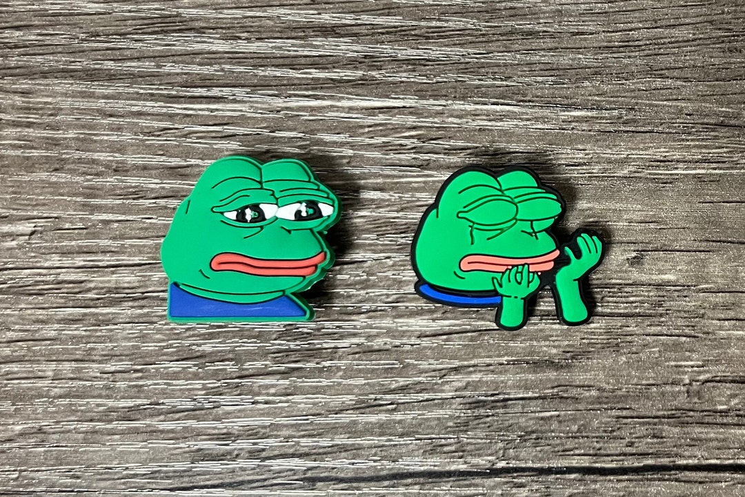 Funny Meme Jibbitz Meme Frog Pepehands Emote Feelsbadman - Etsy