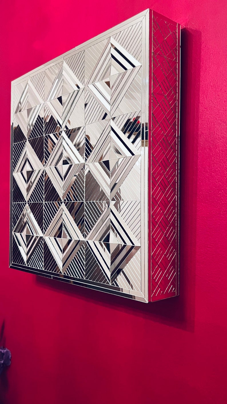 Luxury Square Mirror, Artwork, Modern Wall Mirror, Designer Decorative ...