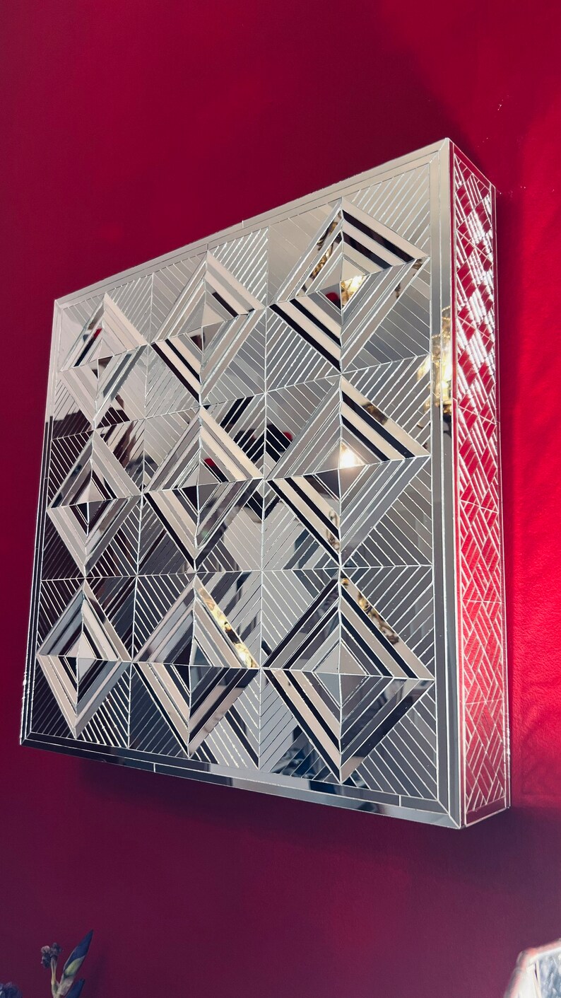 Luxury Square Mirror, Artwork, Modern Wall Mirror, Designer Decorative ...