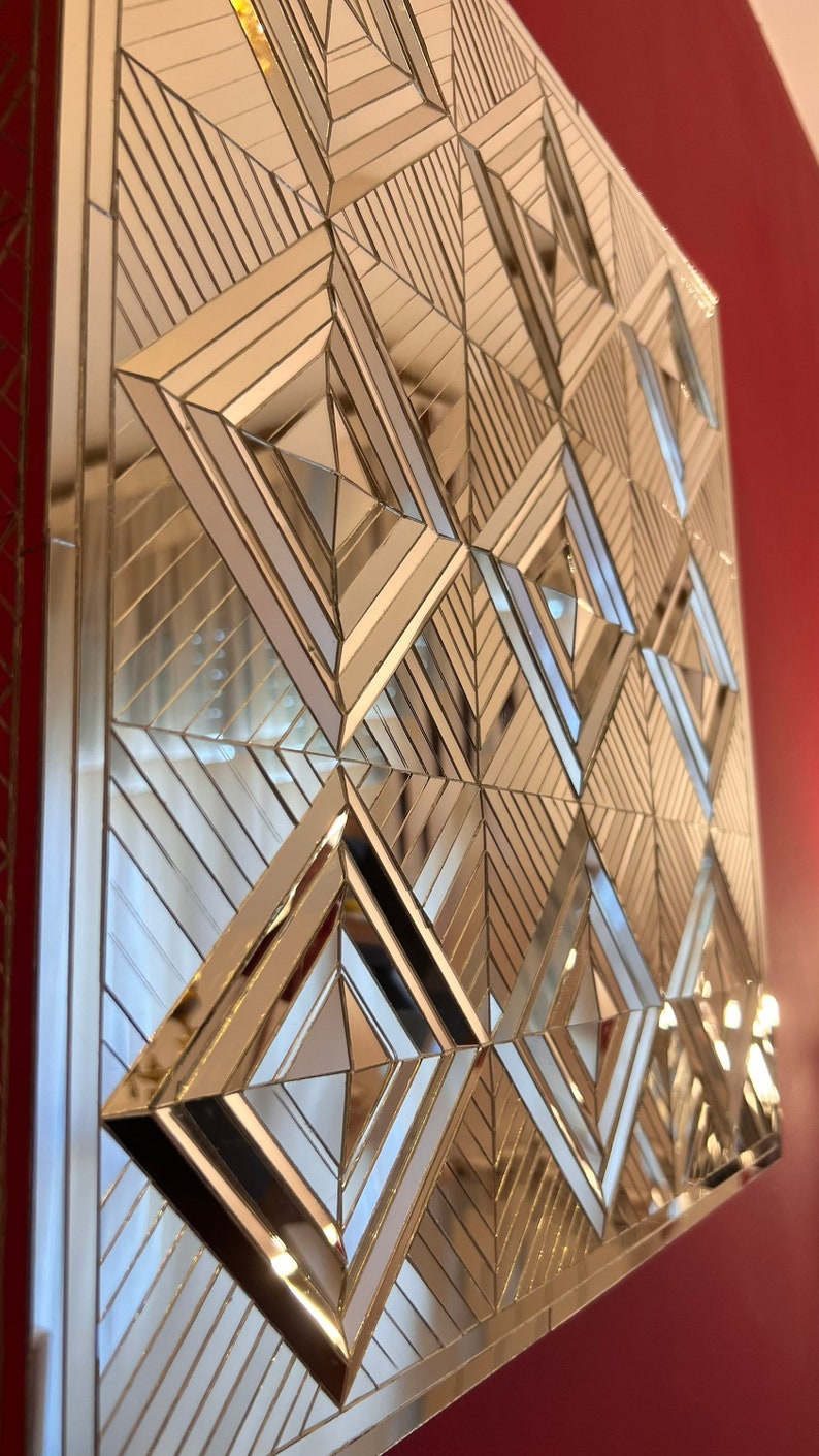 Luxury Square Mirror, Artwork, Modern Wall Mirror, Designer Decorative ...