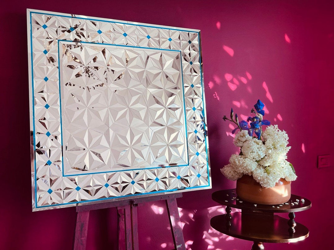 Luxury Square Mirror Artwork Modern Wall Mirror Designer - Etsy