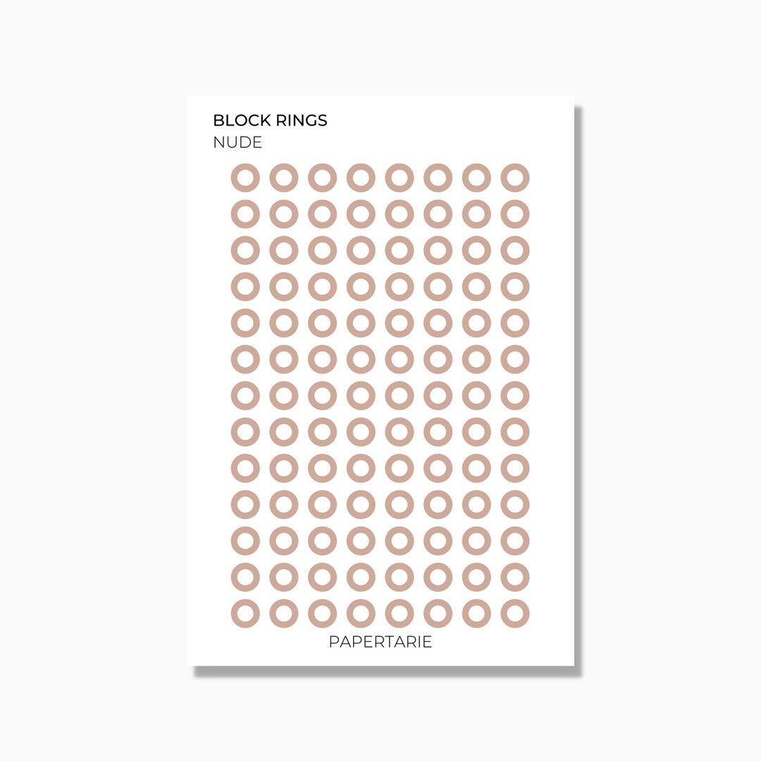 Mini Block Rings | Shape Stickers | Glossy | Standard Size | Options - Etsy