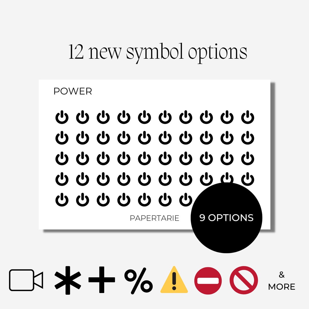 Micro Symbol Icon Stickers | Micro Icons | 43 Options | Transparent ...