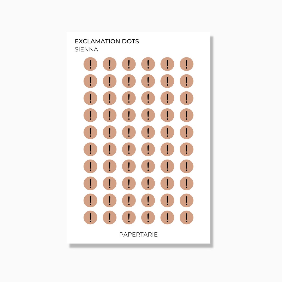 Exclamation Dot | Icon Stickers | Transparent | Matte | Glossy ...