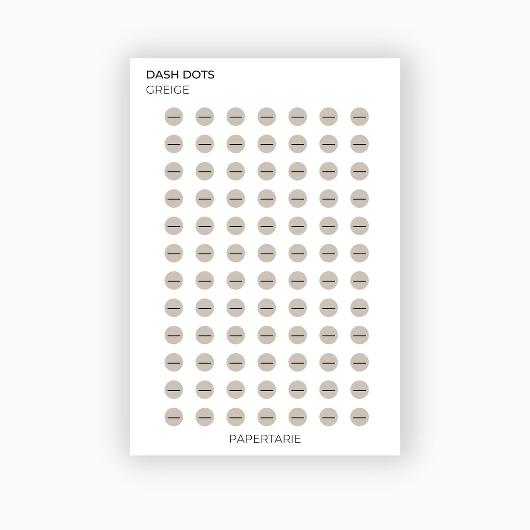 Dash Dots | Icon Stickers | Transparent | Glossy | Standard Size ...