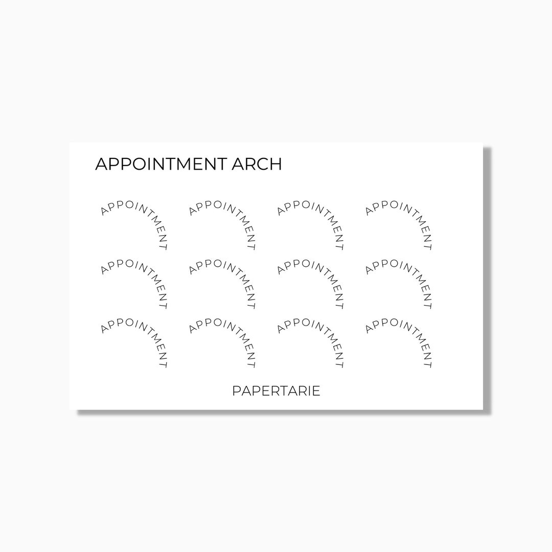 Arch Stickers | Custom | Mini Text Stickers | Transparent | Matte ...