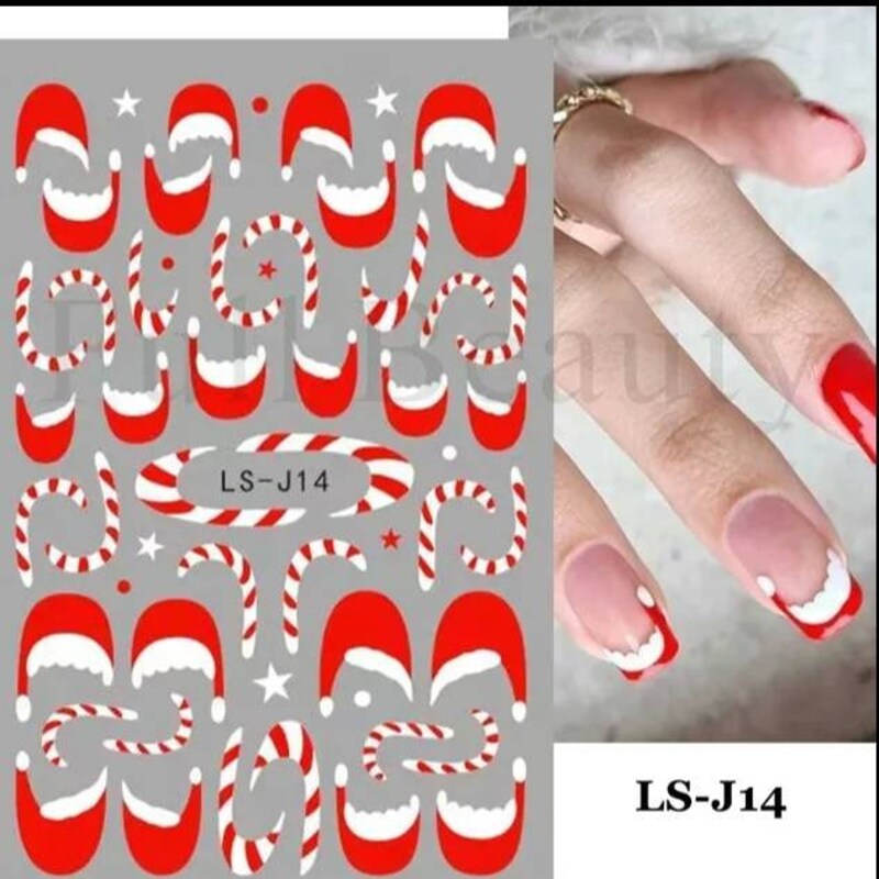 Christmas Nail Stickers - Etsy