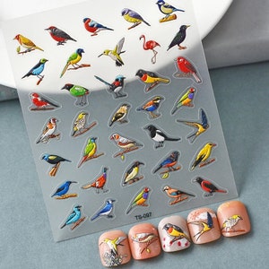 Blue Jay Nail Stickers - Etsy