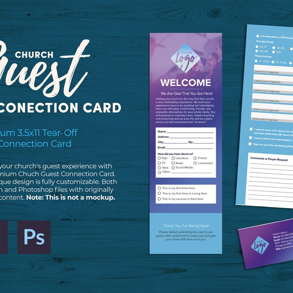 Church Connect Card - Etsy