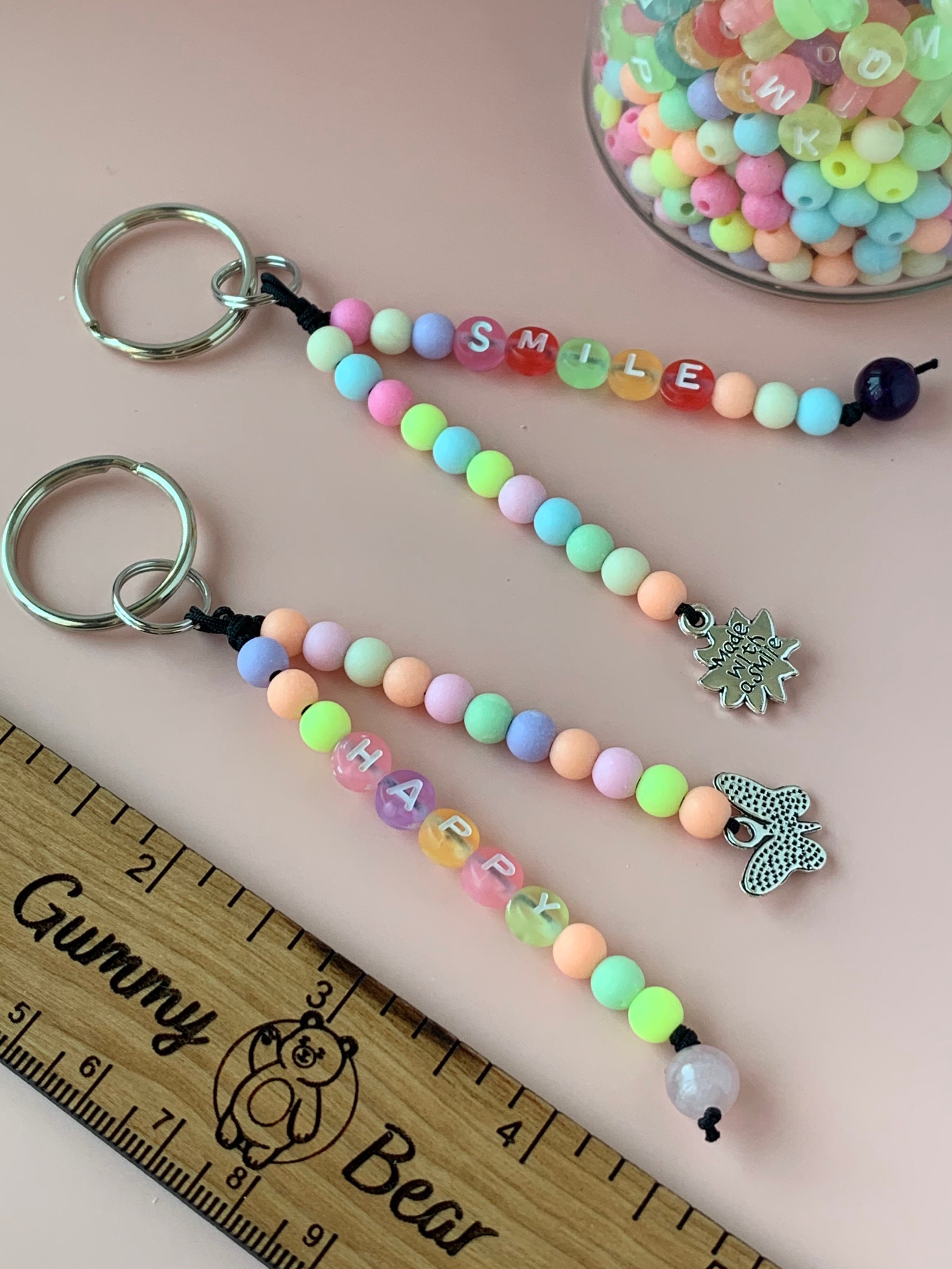 1111 Inspirational Keychain With Crystal Bead and Charm / Motivational ...