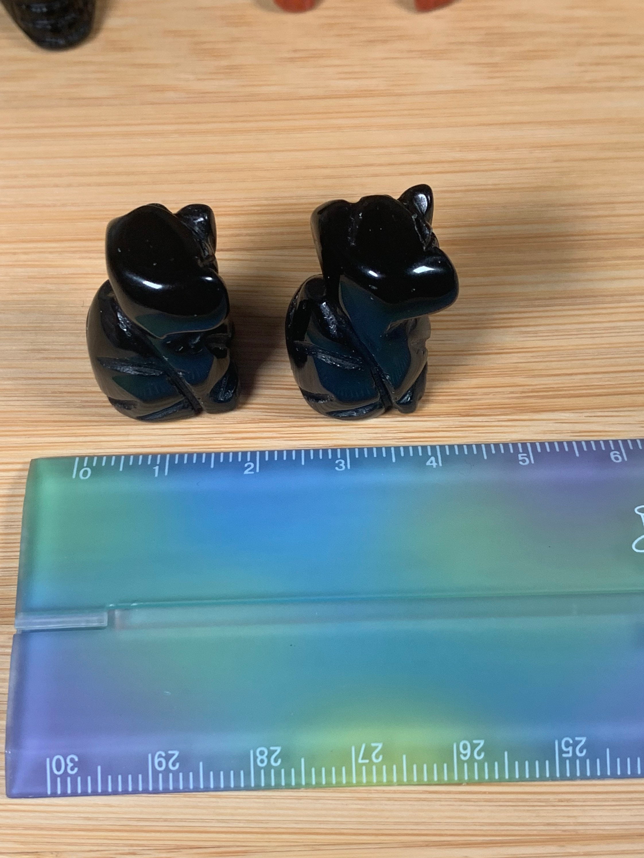 Black Obsidian Mini Puppy Carving / Obsidian Dog / Dog Carving - Etsy