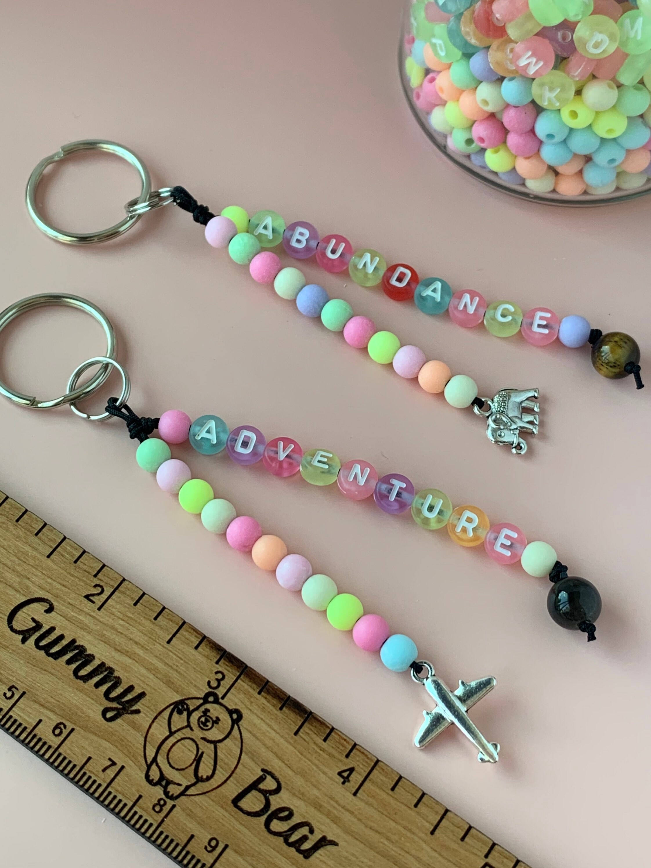 1111 Inspirational Keychain With Crystal Bead and Charm / Motivational ...