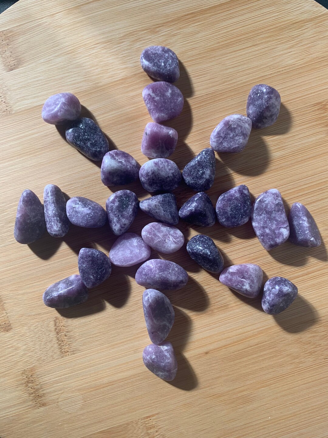 Lepidolite Tumble / 1 Set of 5 Pieces of Tumbles / Sparkly Lepidolite ...