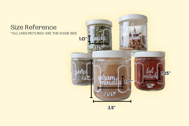 Desi Spice Labels - Vinyl - Hindi/urdu Spice Labels - 12 Pack - Etsy