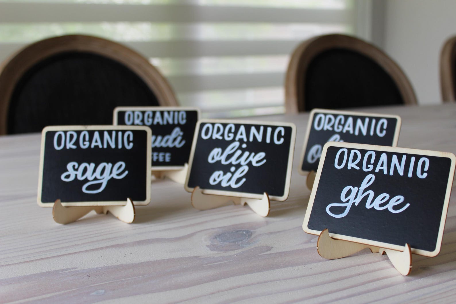 Custom Wooden Chalkboard Buffet Signs, Tablescape Signs, Food Labels ...