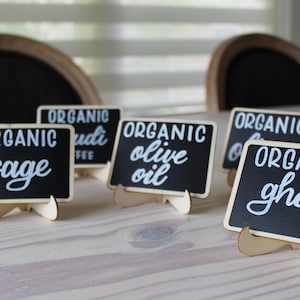 Custom Wooden Chalkboard Buffet Signs, Tablescape Signs, Food Labels ...
