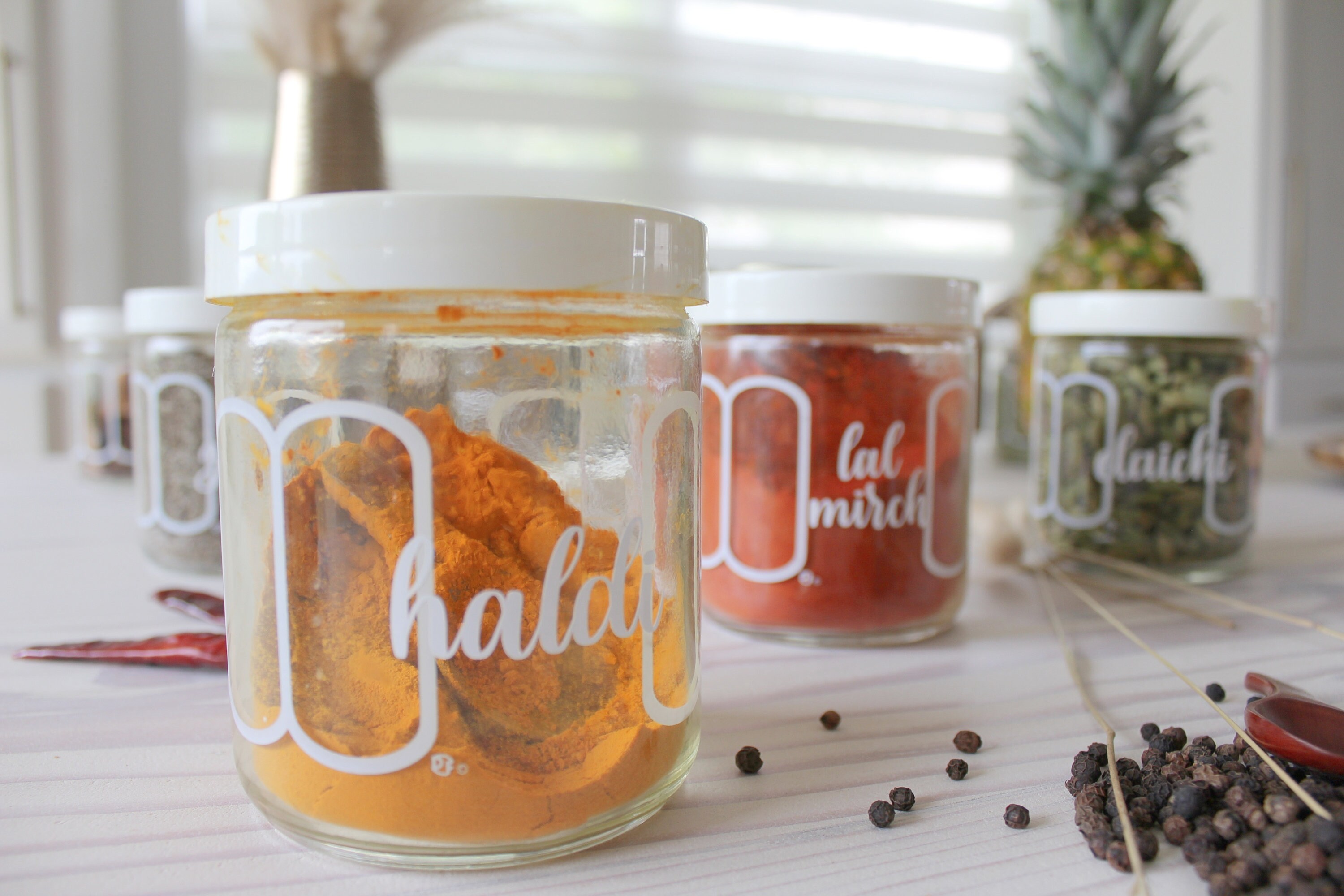 Desi Spice Labels - Vinyl - Hindi/urdu Spice Labels - 12 Pack - Etsy