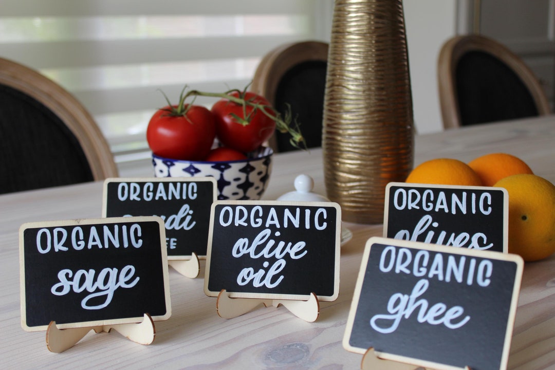 Custom Wooden Chalkboard Buffet Signs, Tablescape Signs, Food Labels ...
