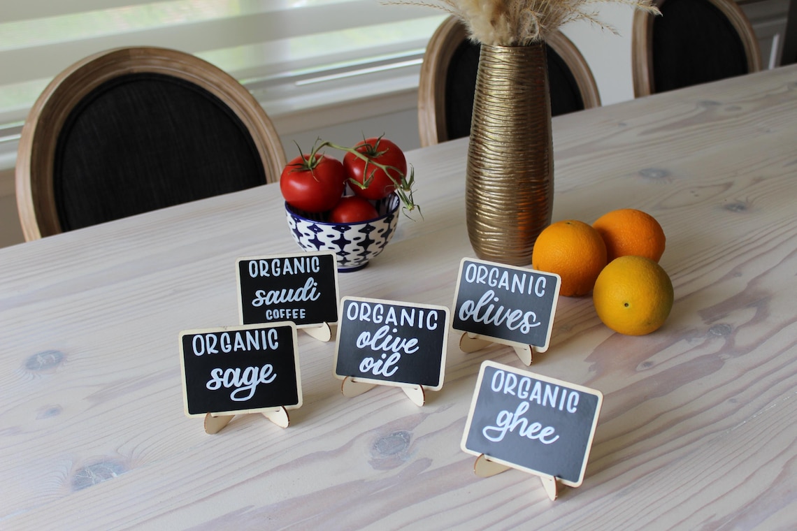 Custom Wooden Chalkboard Buffet Signs, Tablescape Signs, Food Labels ...