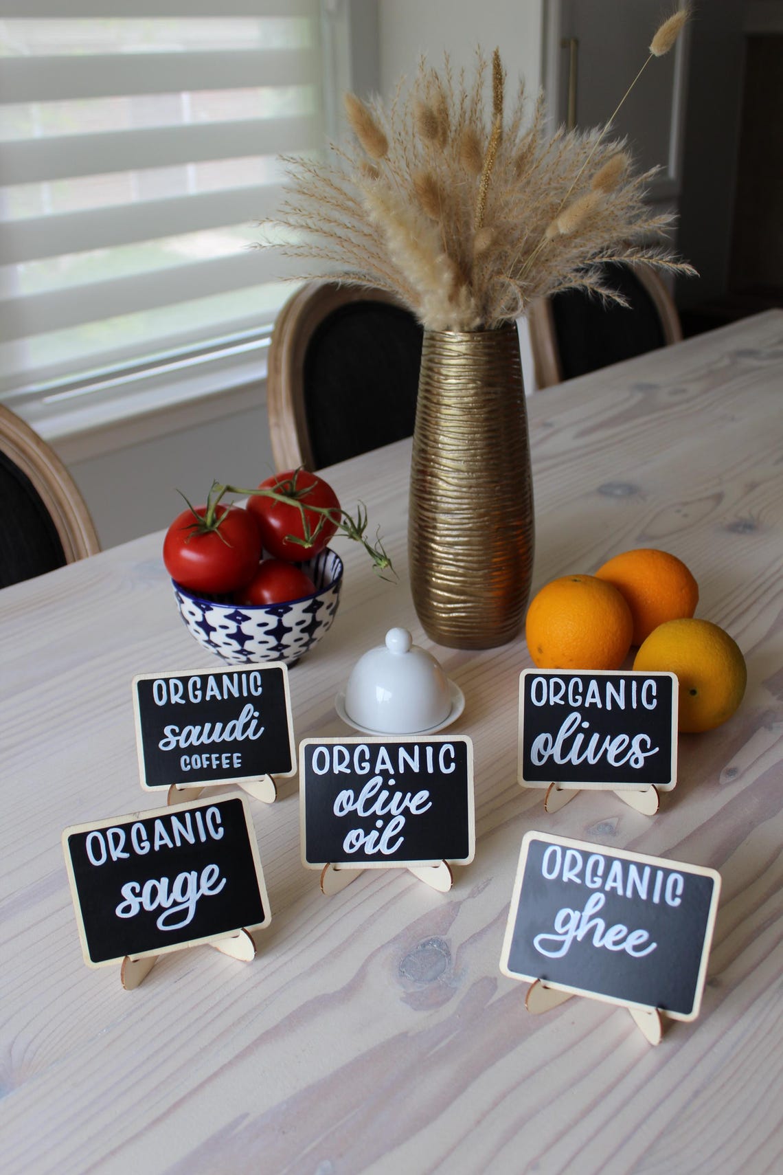 Custom Wooden Chalkboard Buffet Signs, Tablescape Signs, Food Labels ...