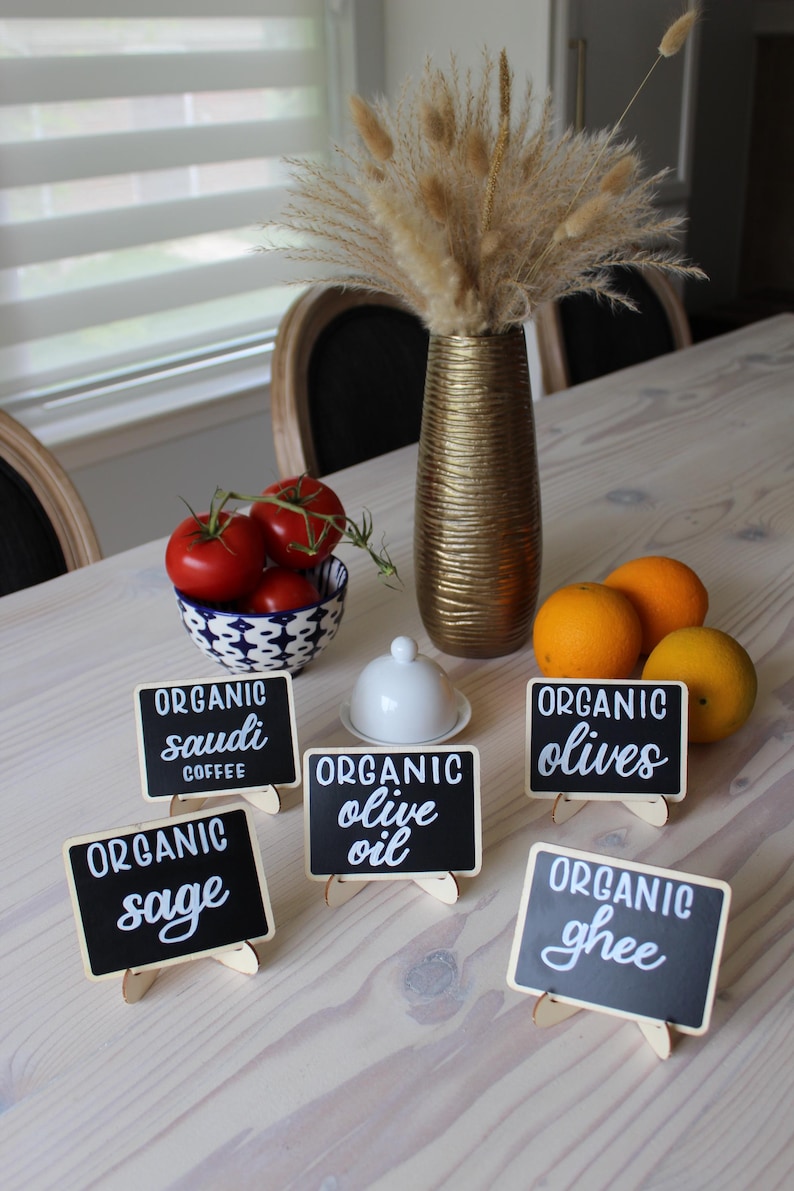 Custom Wooden Chalkboard Buffet Signs, Tablescape Signs, Food Labels ...