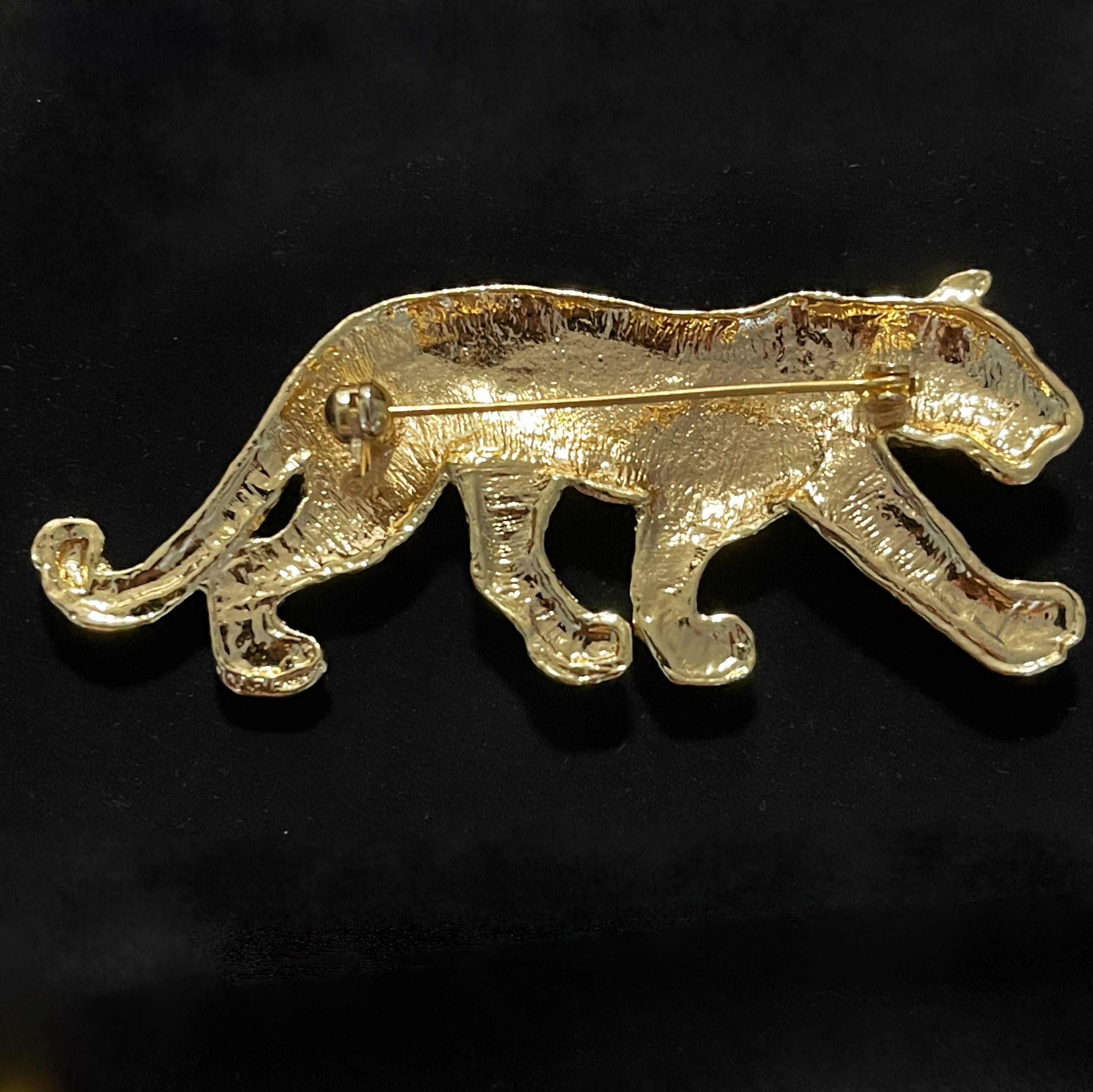 Gorgeous Vintage Enamel Leopard Brooch - Etsy