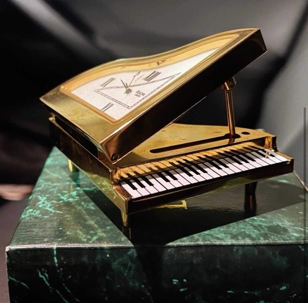 Vintage Bulova Grand Piano Clock - Etsy