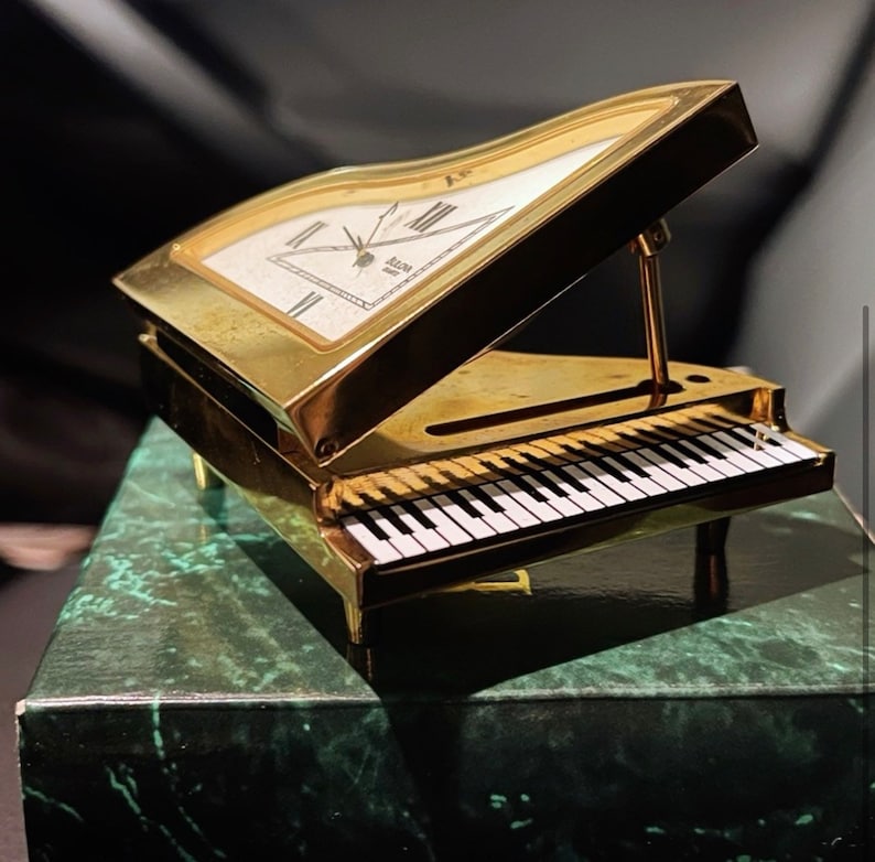 Vintage Bulova Grand Piano Clock - Etsy