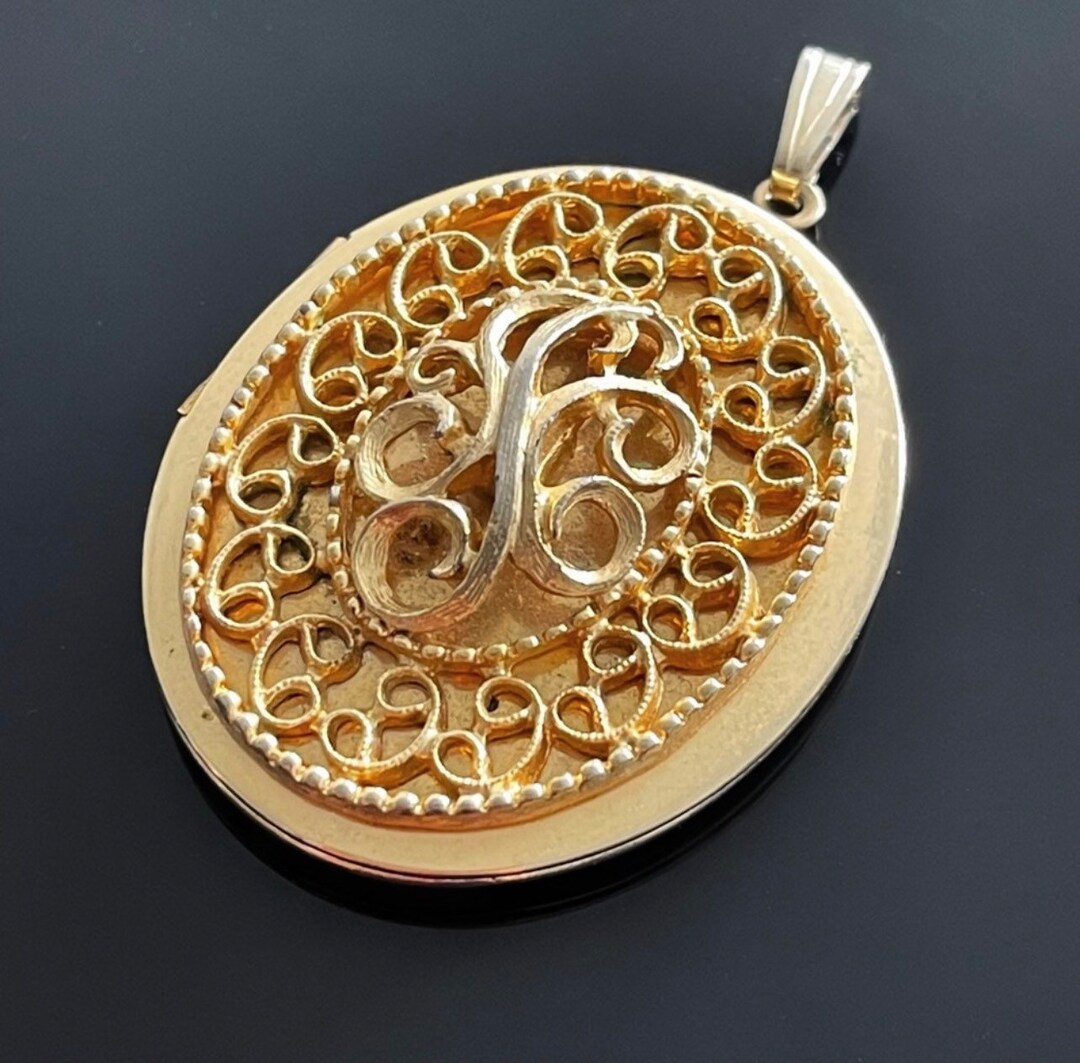 Gorgeous Vintage Gold Filled Locket Pendant - Etsy