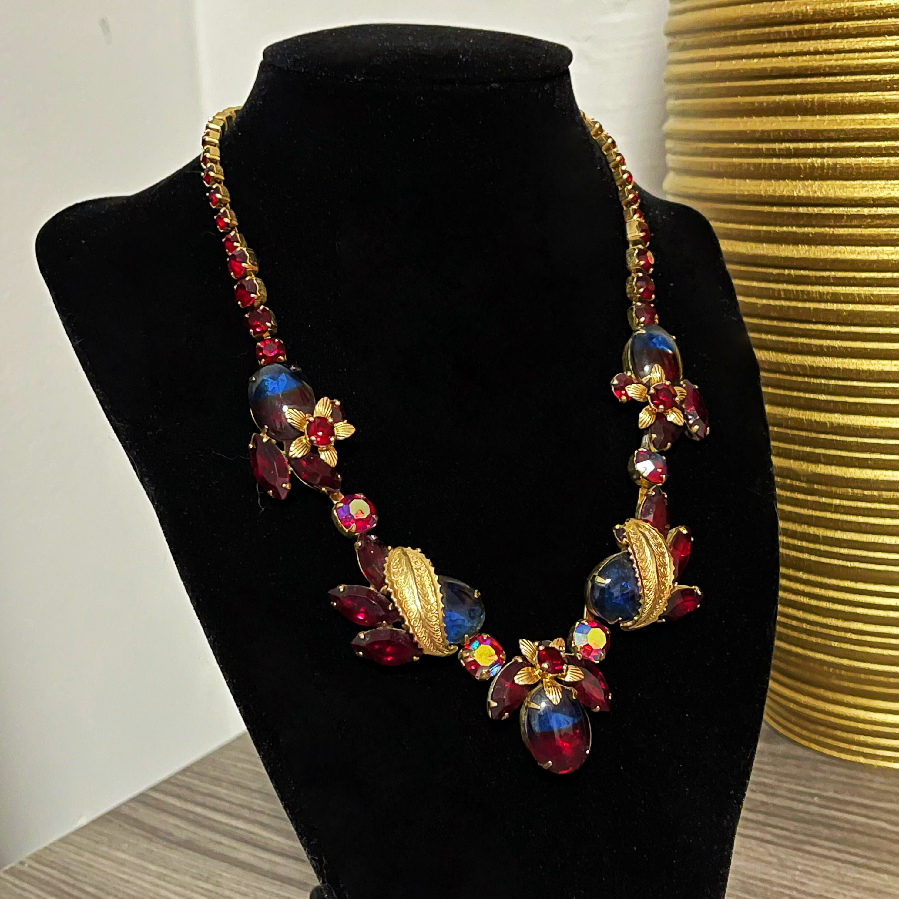 Signed WEISS Unique Vintage Statement Necklace - Etsy
