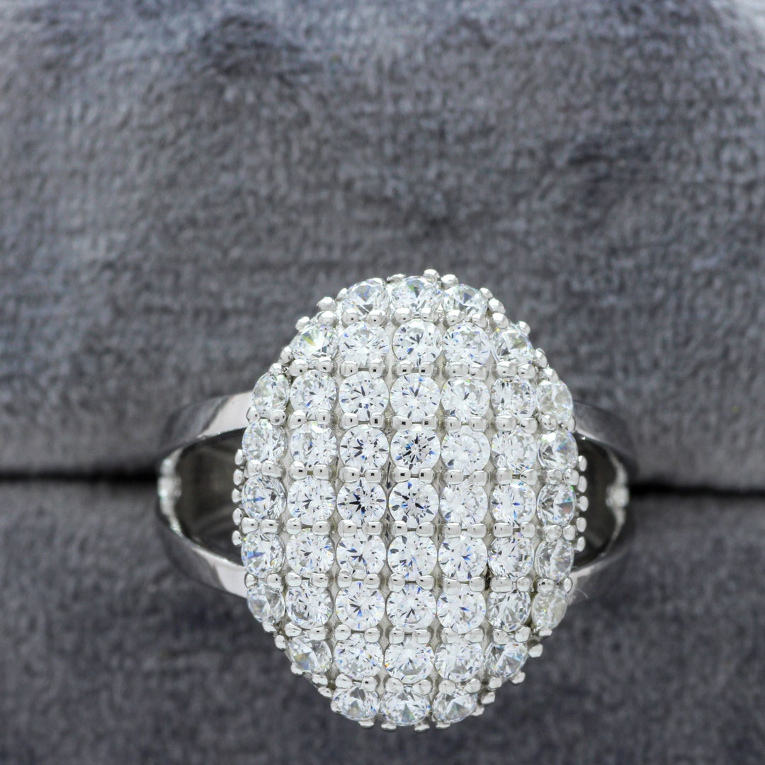 1.75 Ct White Round Cut Engagement Ring White Gold,celebrity Ring Split ...