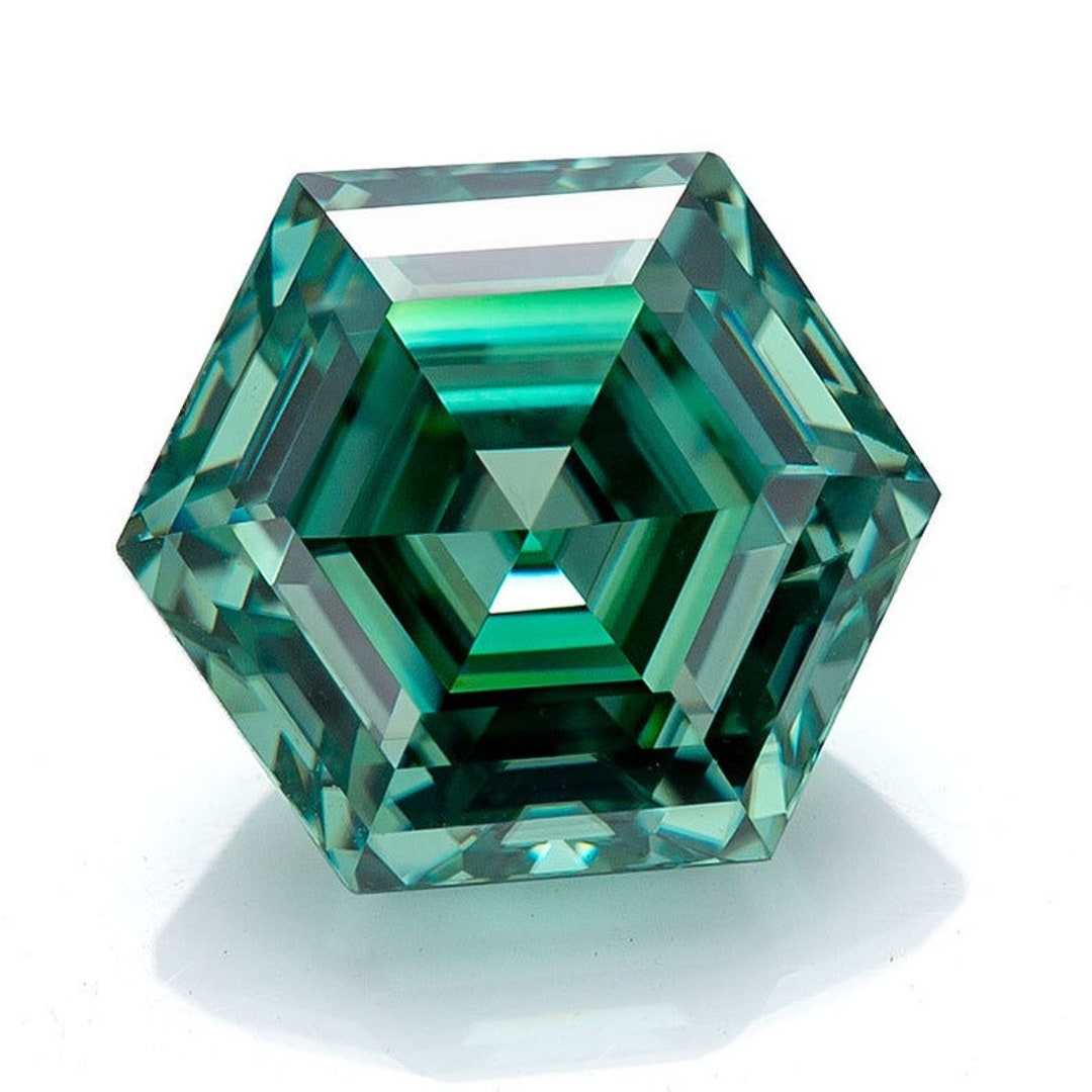 Dark Green Color Hexagon Brilliant Cut | VVS Clarity Excellent | Loose ...