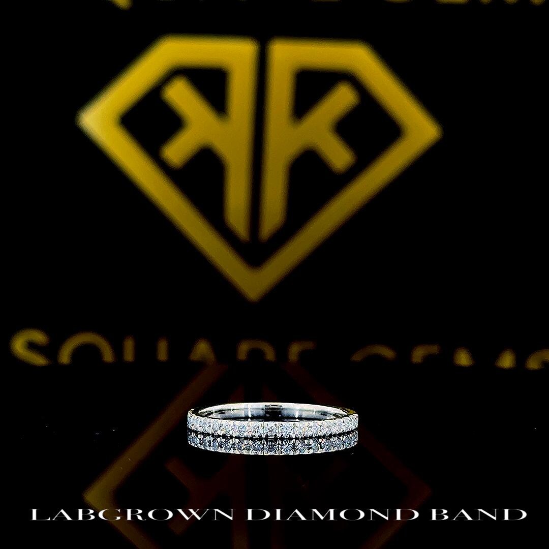 3/4th Eternity Band Round Brilliant Cut EF/VS Lab Grown Diamond Prong ...